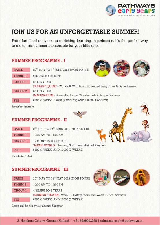 Pathways Early Years Summer Camp Program